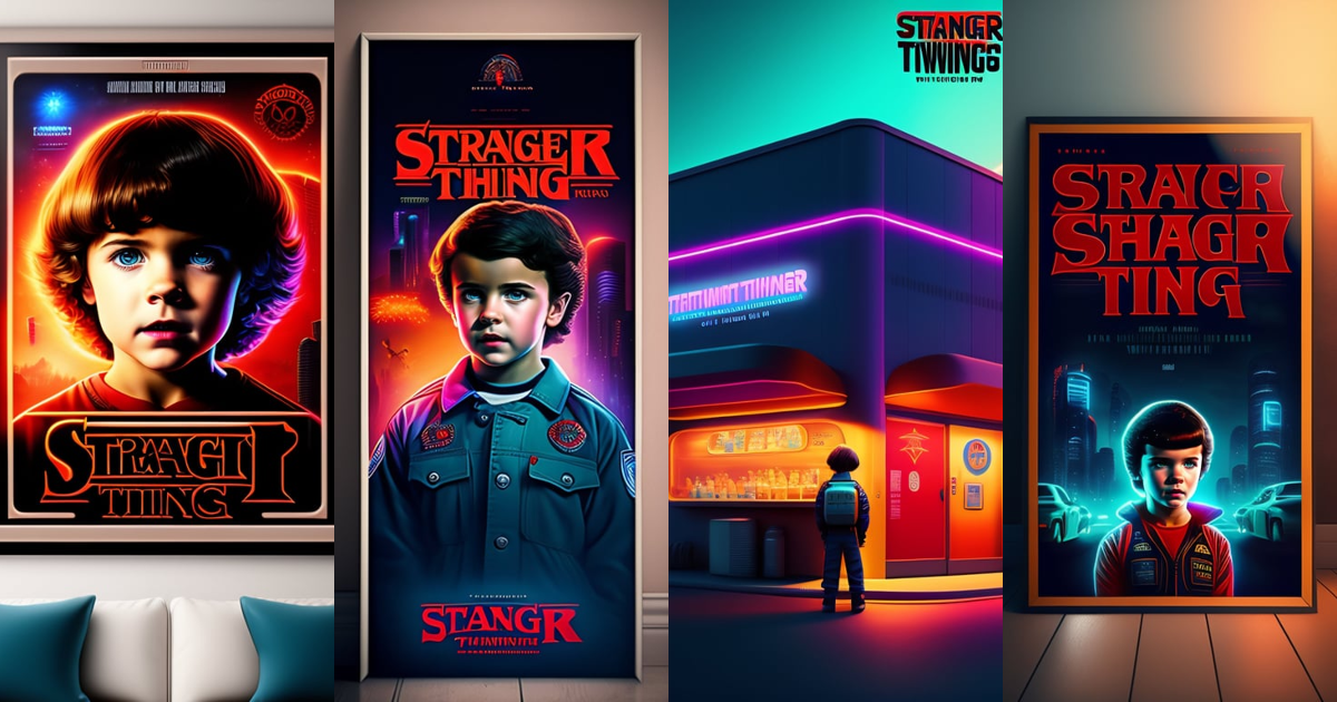 Lexica - Stranger things cinema poster whitout paw patrol in front ...