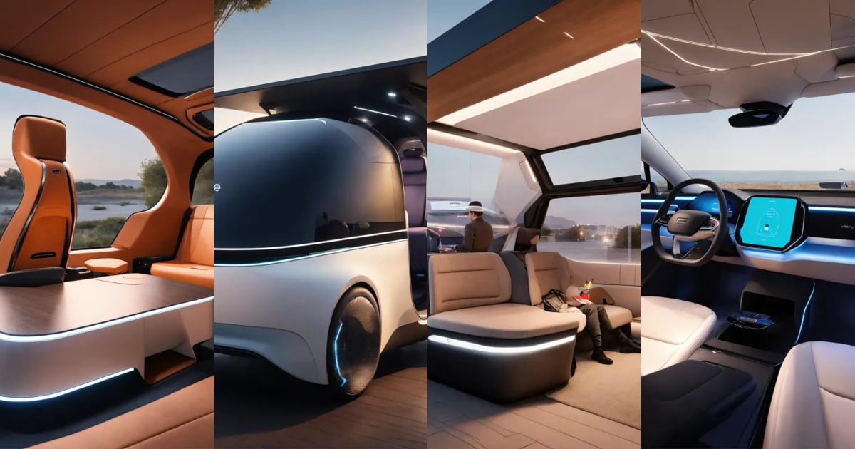 Lexica - Autonomous car, and the interior transforms into a ...