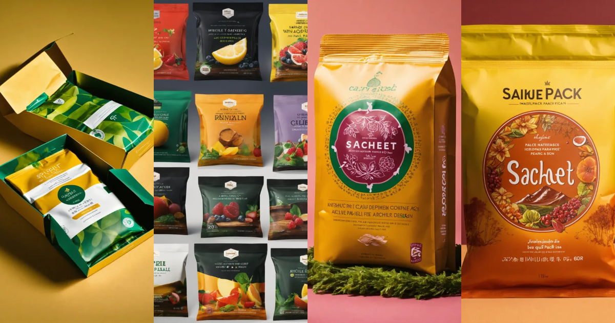 Lexica - A unique packaging design for sachet packs inside in various angle