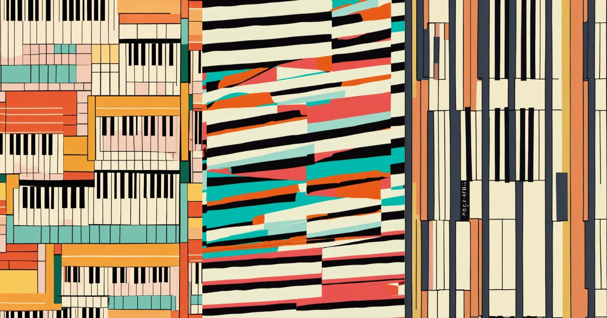 Lexica - Piano keys pattern, riso design