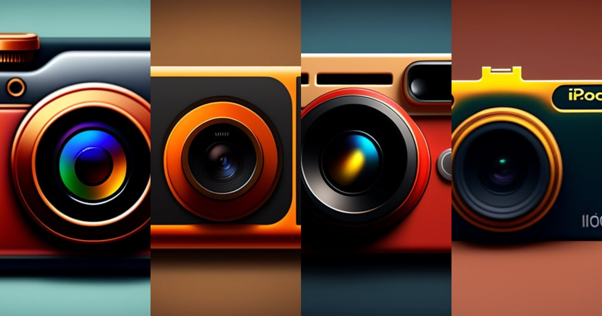 Lexica - Ios app icon design of a skeuomorphic camera