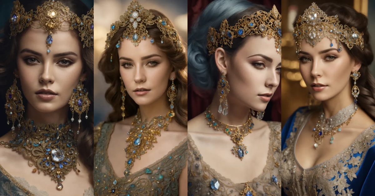 Lexica - A medieval princess wearing luxurious detailed shades of ...