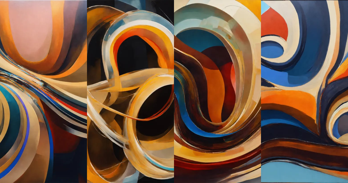 Lexica - Generative abstract curves tubes, oil painting, transparent, in style, generative art ...