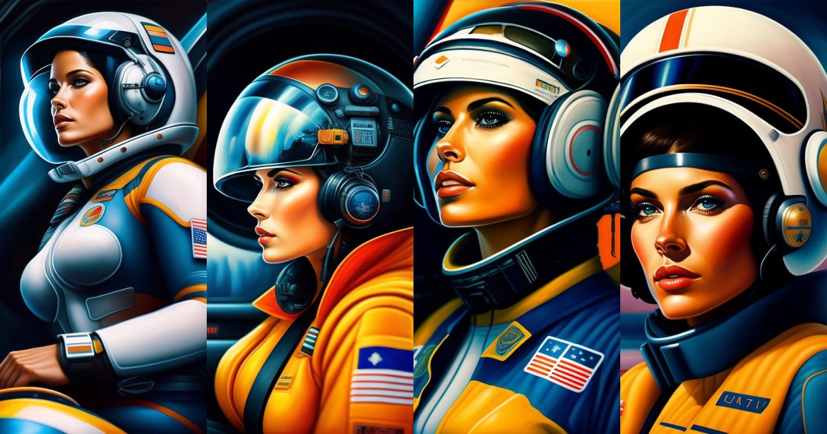 Lexica - Cyborg pilot, women,interior cockpit, by tarsila do amaral ...
