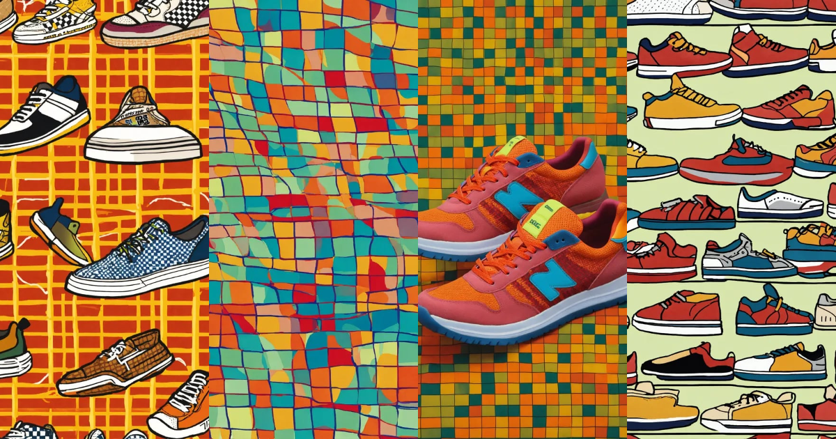 Lexica - Sports shoes checkered pattern