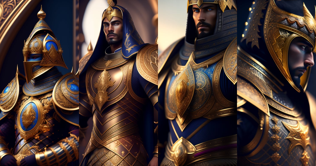 Lexica - Knights of calendar wearing highly detailed intricate armor ...