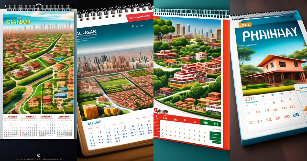 Lexica - Super realistic calendar design with the primary design ...