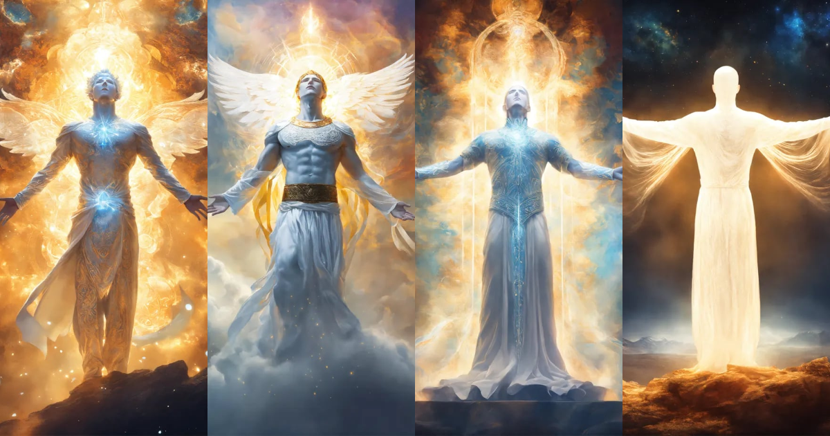 Lexica - Captivating design, spirit man ascend, The spirit being's arms ...