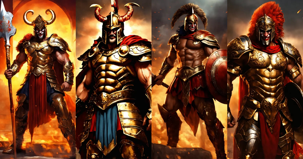 Lexica - Greek god ares, full armour, muscles, weapon, spartan armour ...
