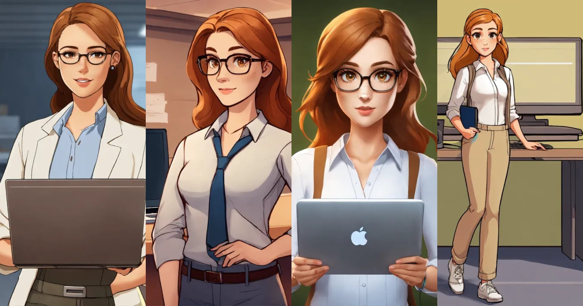 Lexica - A white intelligent, attractive female cartoon character ...