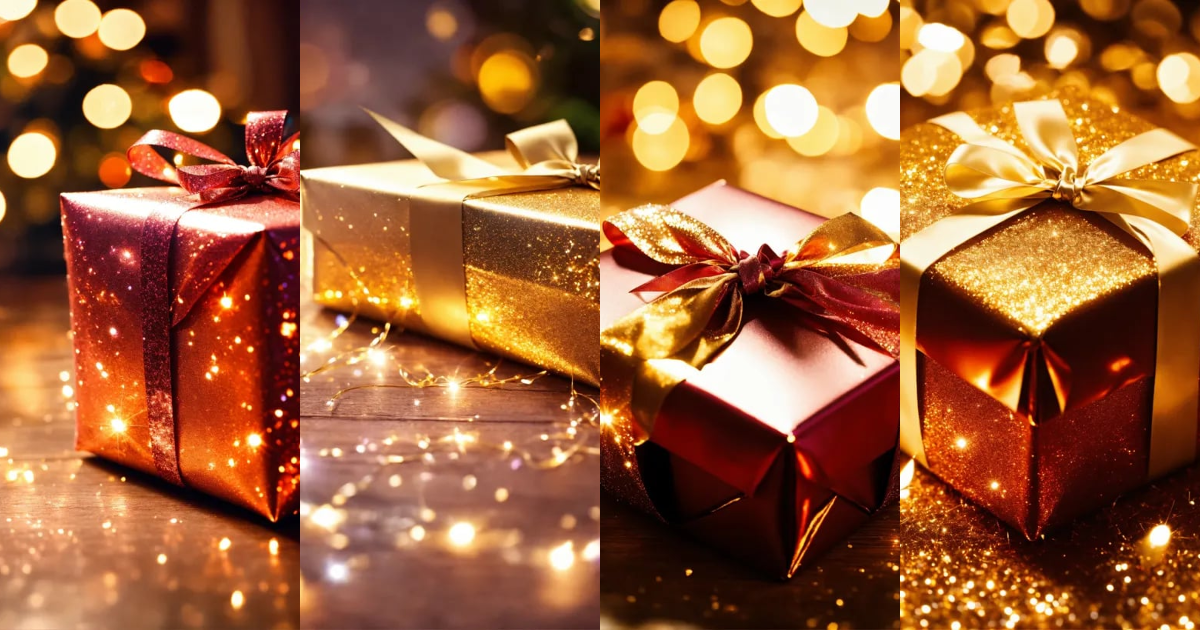 Lexica - A beautiful package carefully wrapped, lots of light sparkles ...