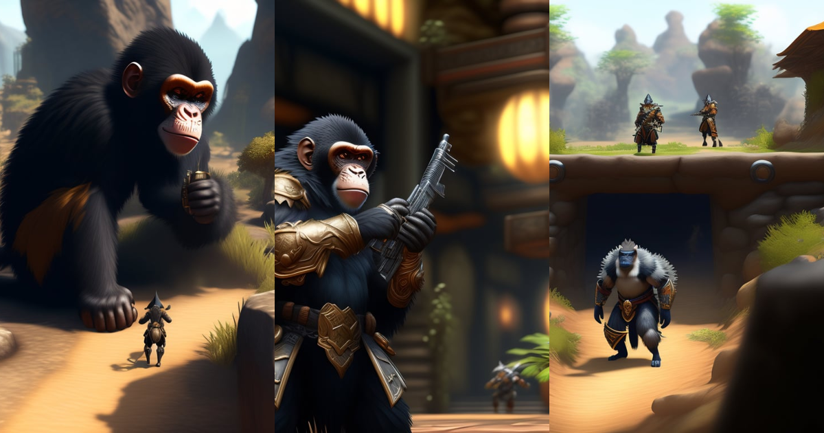 Lexica - Monkey Armored , Realistic , detailed, Rpg style, serious