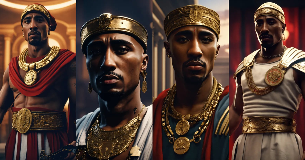 Lexica - Julius Caesar as Tupac Shakur 8k unreal engine render ...
