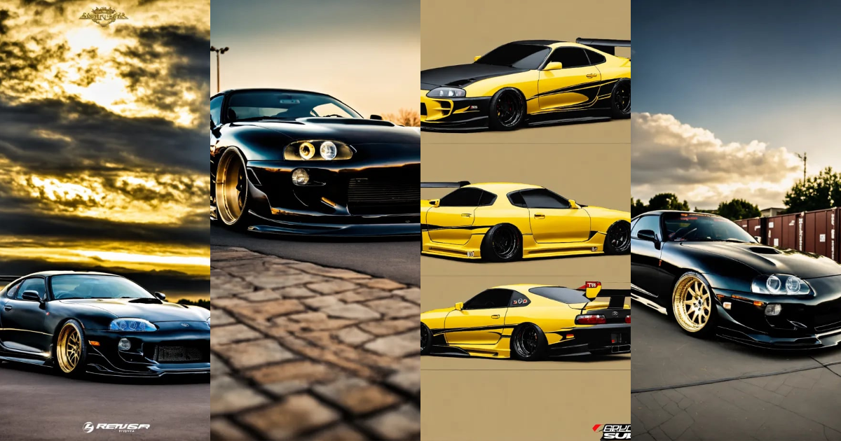 Lexica - Toyota supra mk4 bodykit , black, gold, custom parts, supra ...