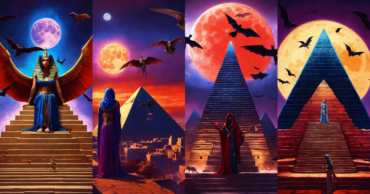 Lexica - ALL superrealism style urban egyptian gizeh pyramid vampire ...