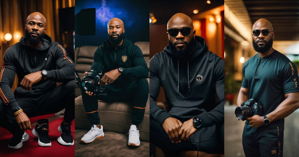 Lexica - Bald held Igbo Nigerian handsome man with beard wearing a ...