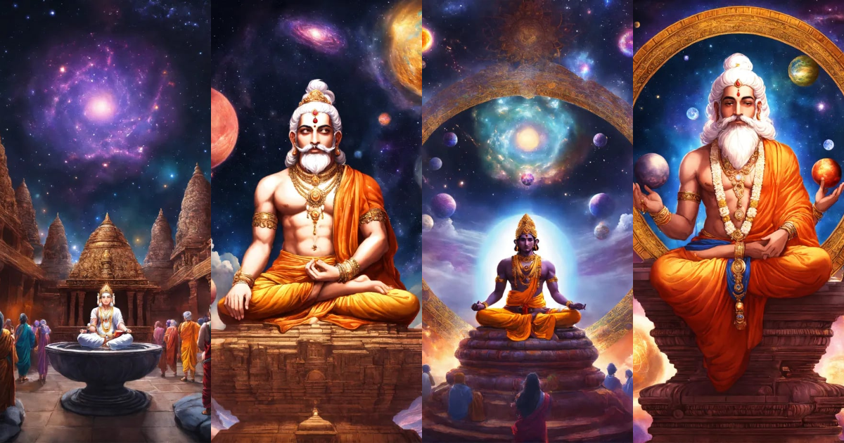Lexica - Lord brahma observing the universe from outside the multiverse