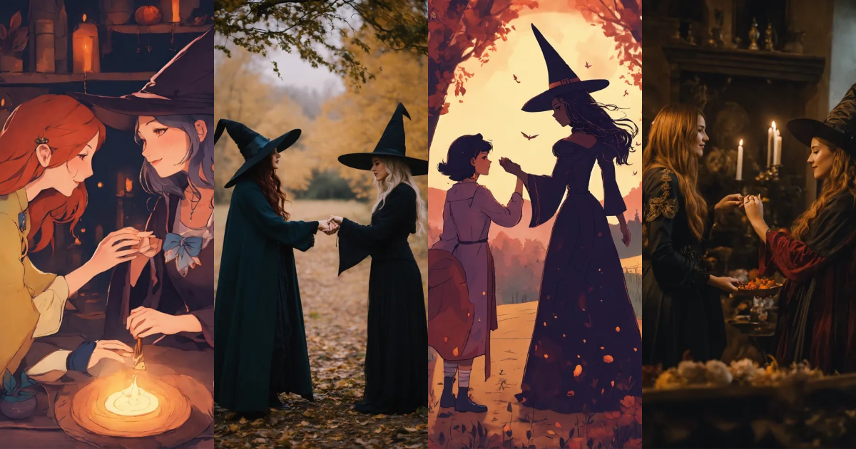 Lexica - A witch giving her hand in friendship to another person
