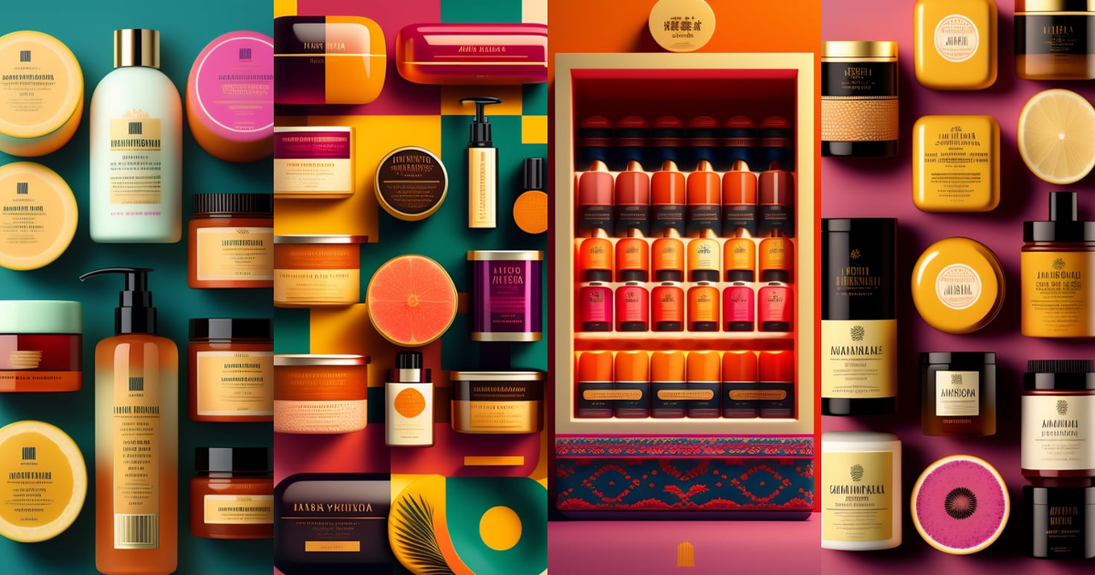Lexica - Japan hair products, a poster design for a contemporary ...
