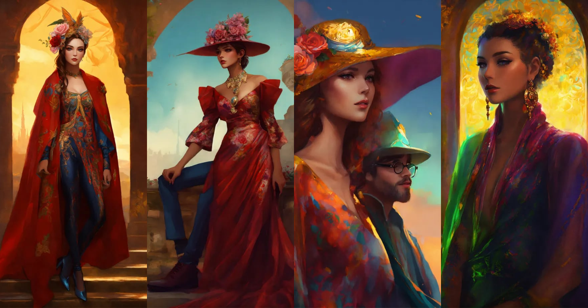 Lexica - Soreal, digital painting, fantasy, fashin lady, with a man