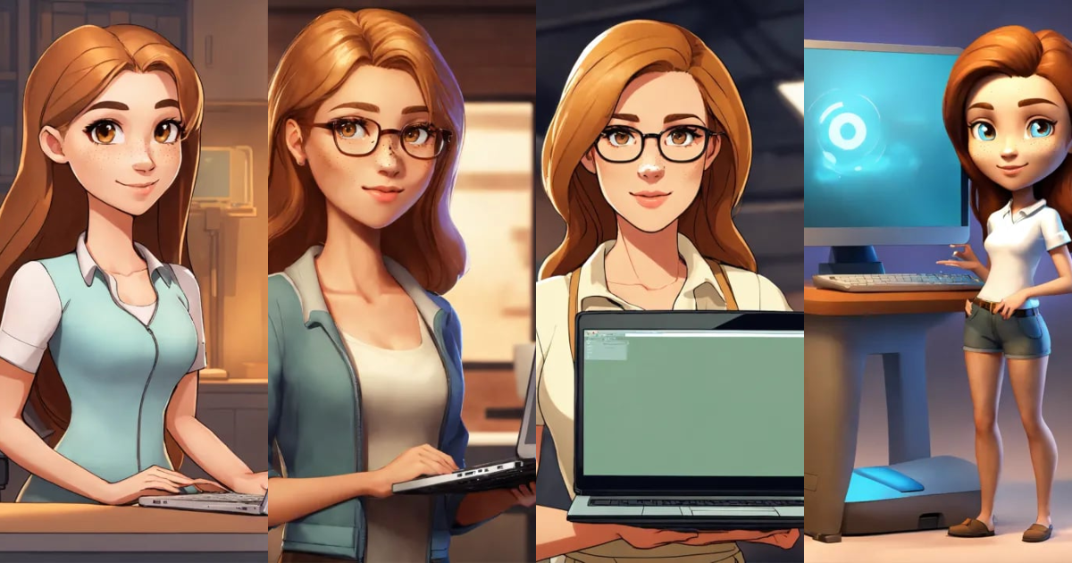 Lexica - A white intelligent, attractive female cartoon character ...