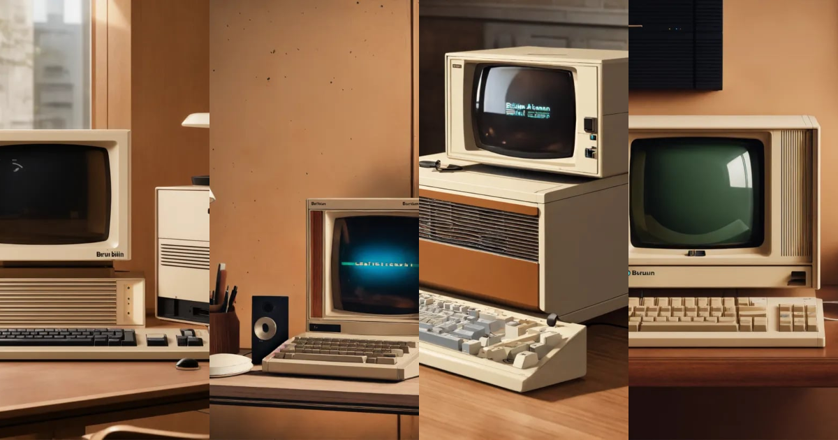 Lexica - A stunning, sleek beige vintage APPLE II PC case designed by ...