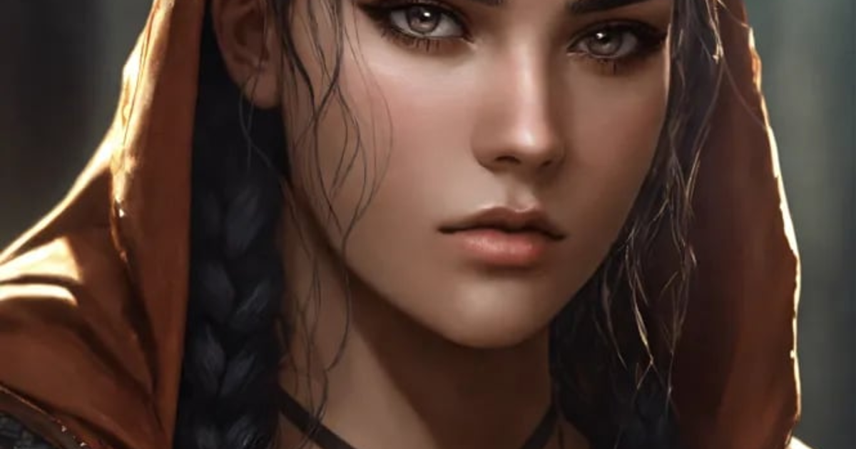 Lexica - Portrait, serious looking female, medieval fantasy ...
