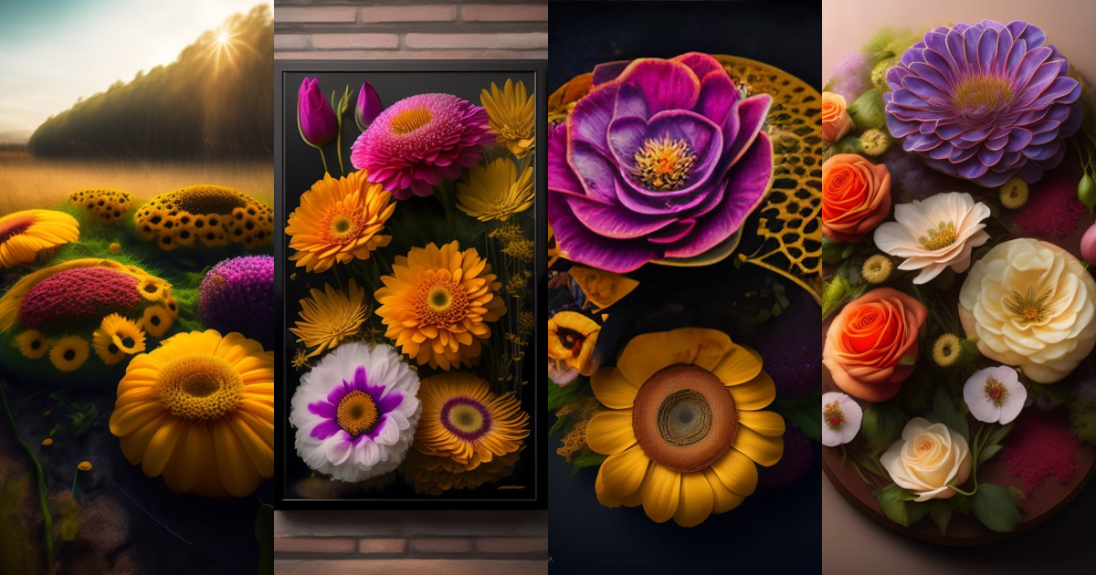 Lexica - An image ultrarrealistic of dead flowers, Dramatíc, flower art