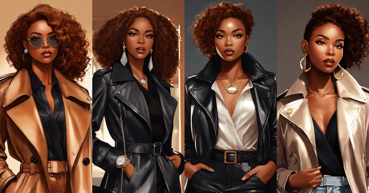 Lexica - Digital cartoon-style illustration of an assertive African ...