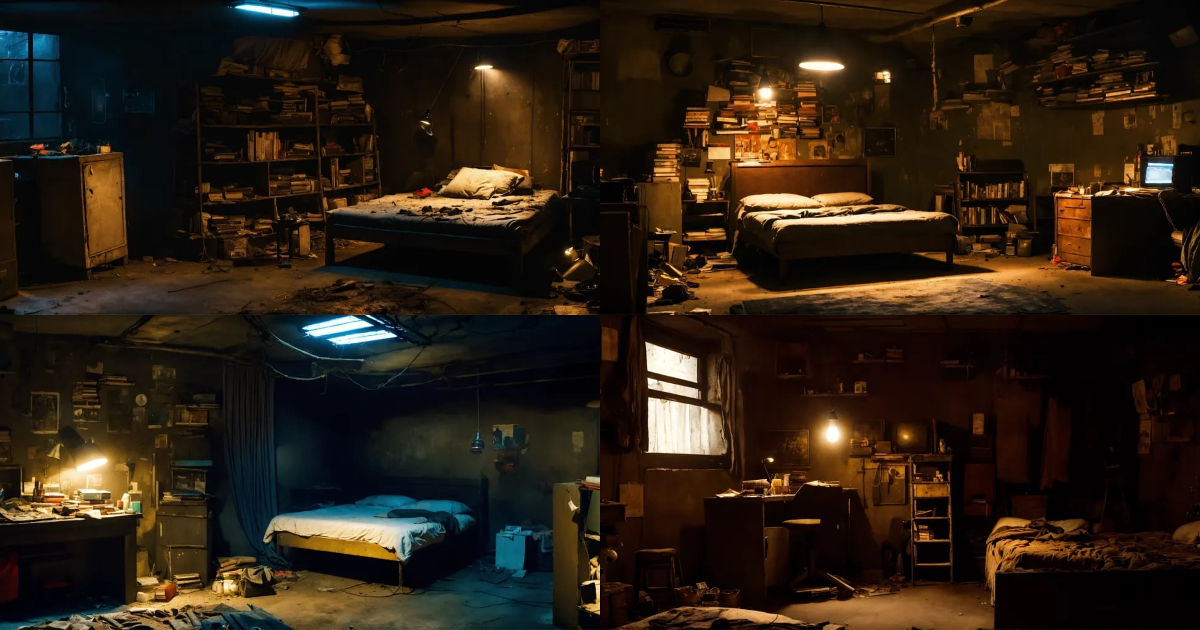 Lexica - An ultrarealistic dark photograph of a post-apocalyptic dark ...