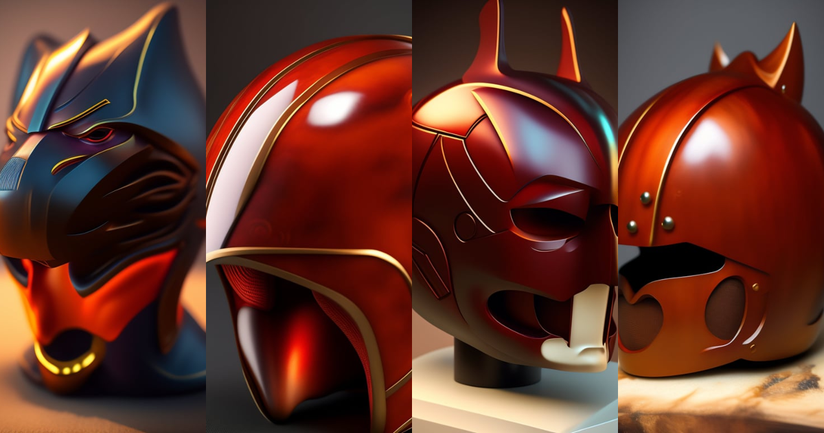 Lexica - DC Universe Batman helmet made of walnut wood, intricate ...