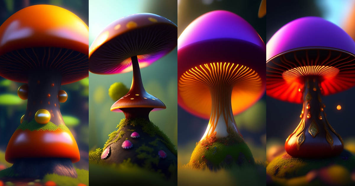 Lexica - Enchanted mushroom, creature design, unreal engine, artstation ...