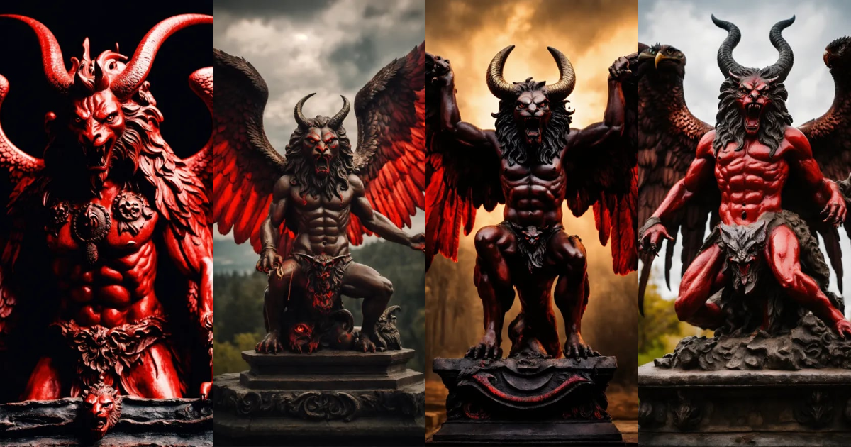 Lexica - Very angry scary possessed Pazuzu (little horns) demon statue ...