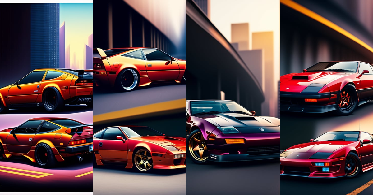 Lexica - Car, nissan, 300zx z32, cyberpunk, city