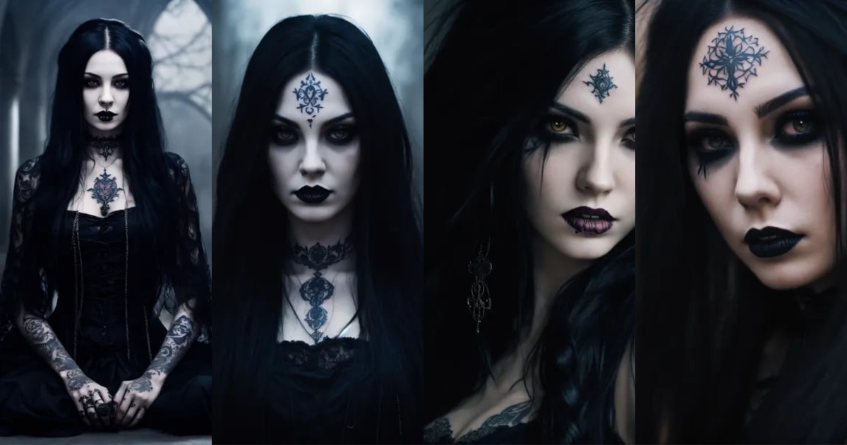 Lexica - A scary girl, full body, pale skin, long crazy black hair ...