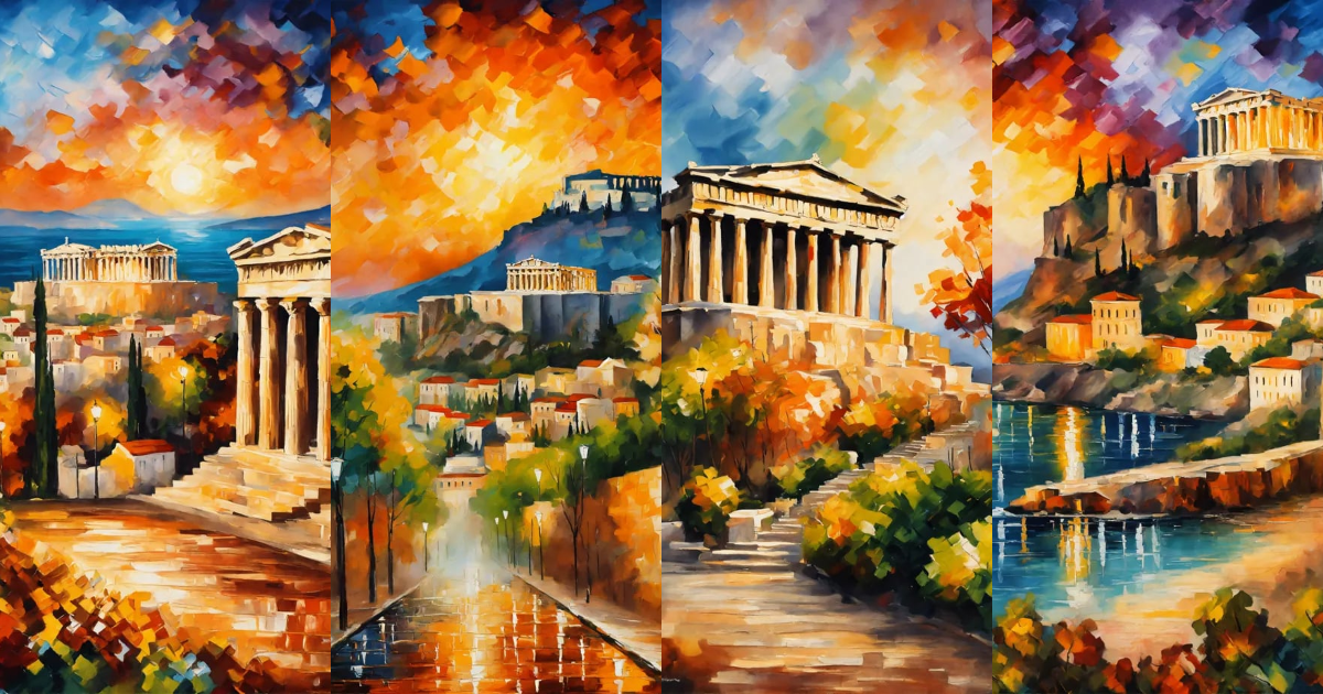 Lexica - The Acropolis of Athens, a painting in the style of Leonid ...