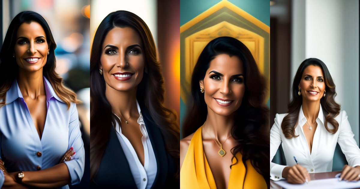 Lexica - Portrait of a real estate brazilian female broker