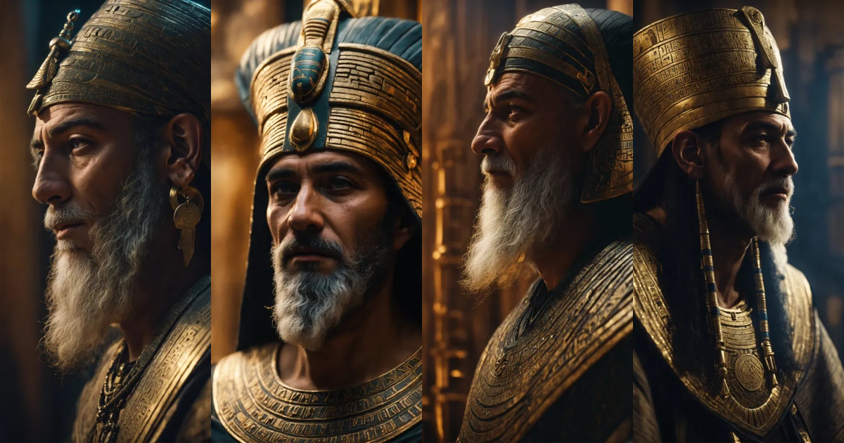 Lexica - An epic fantasy scene in ancient Egypt featuring an old ...
