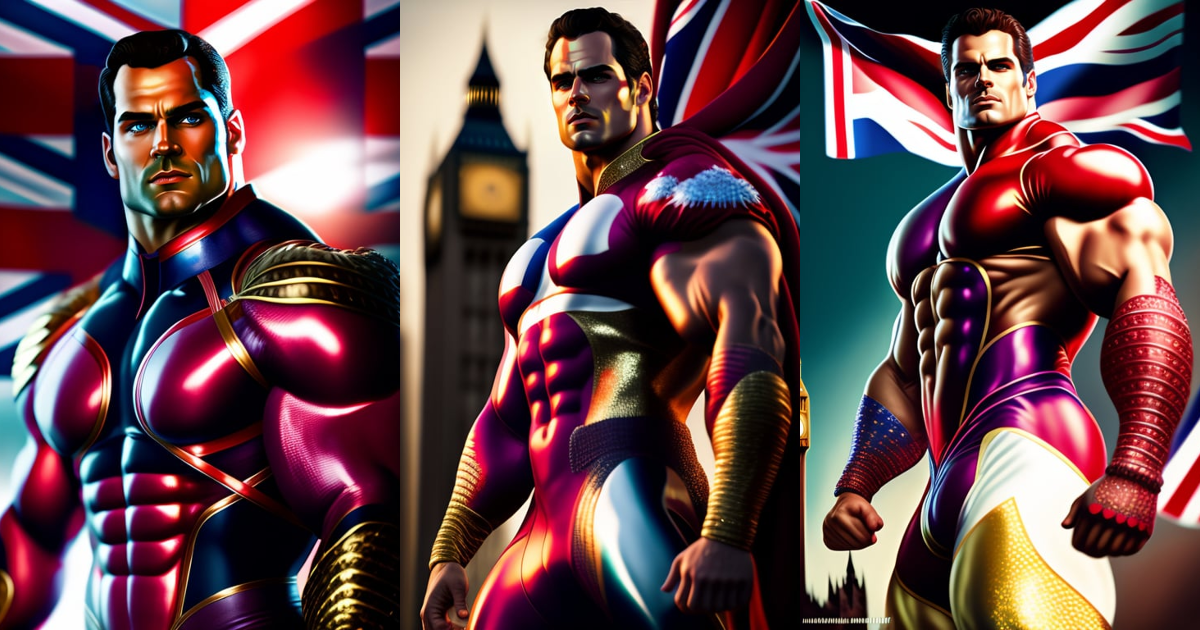 Lexica - Epic comic book cover, accurate hyper realistic Henry Cavill ...