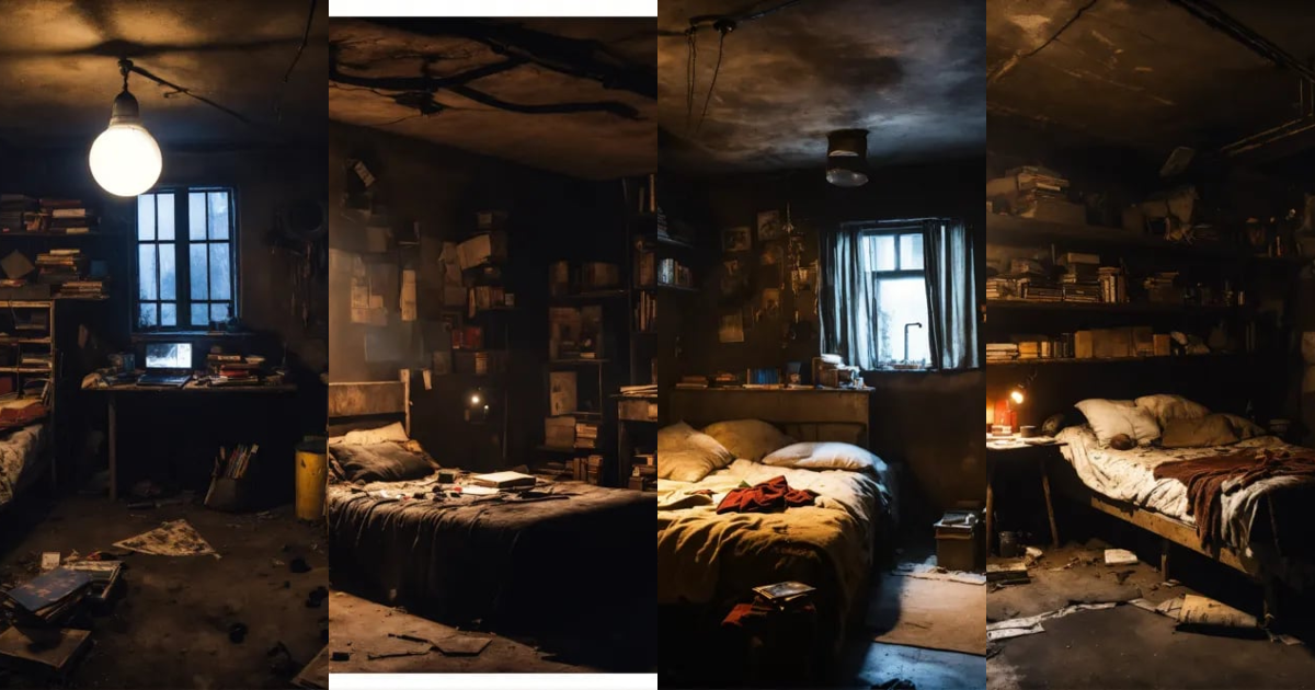 Lexica - An ultrarealistic dark photograph of a post-apocalyptic dark ...