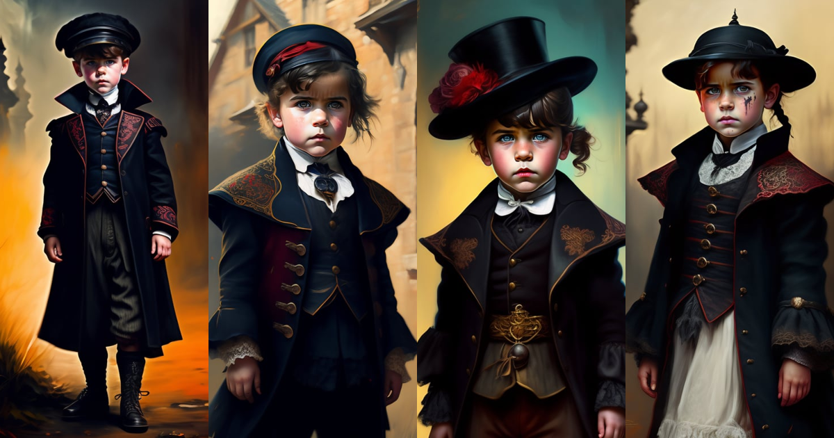 Lexica - A portrait of poor peasant crazy mad aggressive child in old ...