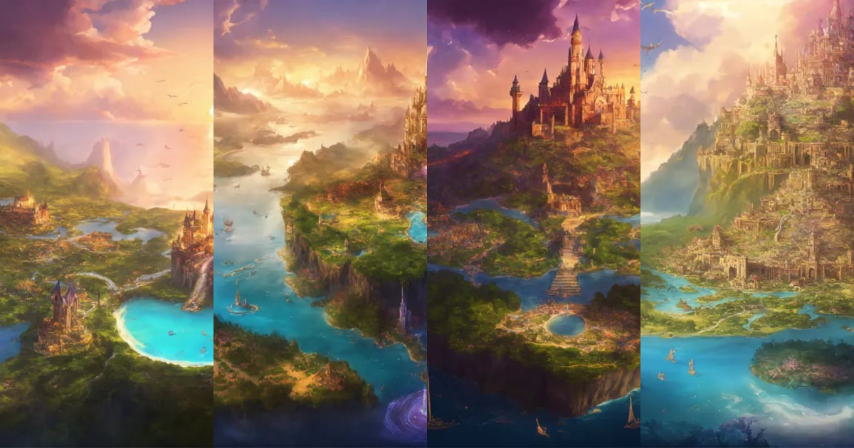 Lexica - Fantasy Map of a magical world called Eden, with 9 kingdoms ...