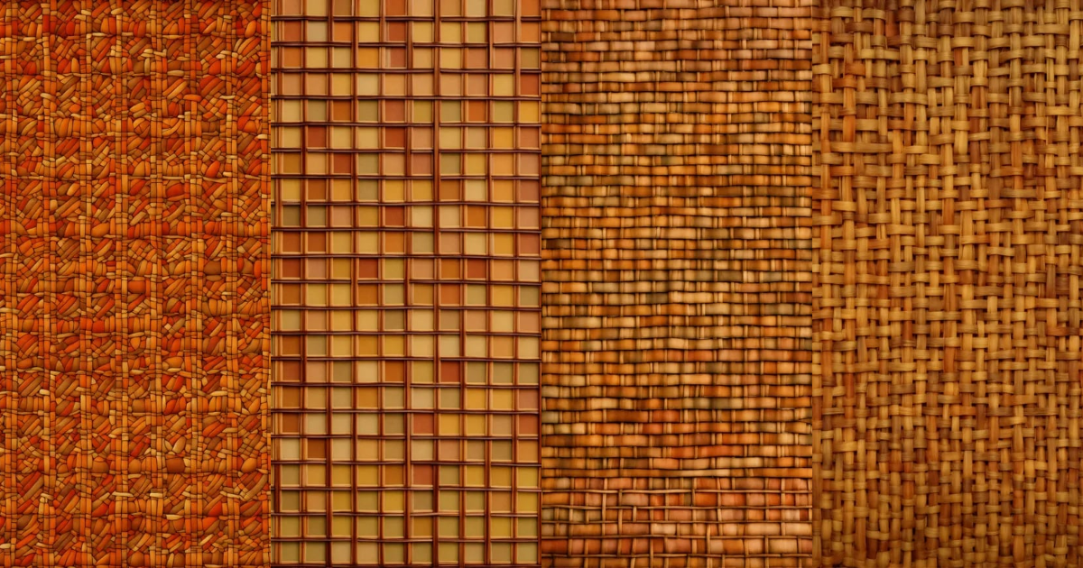 Lexica - Basketweave pattern in imperial colors, microscopic print