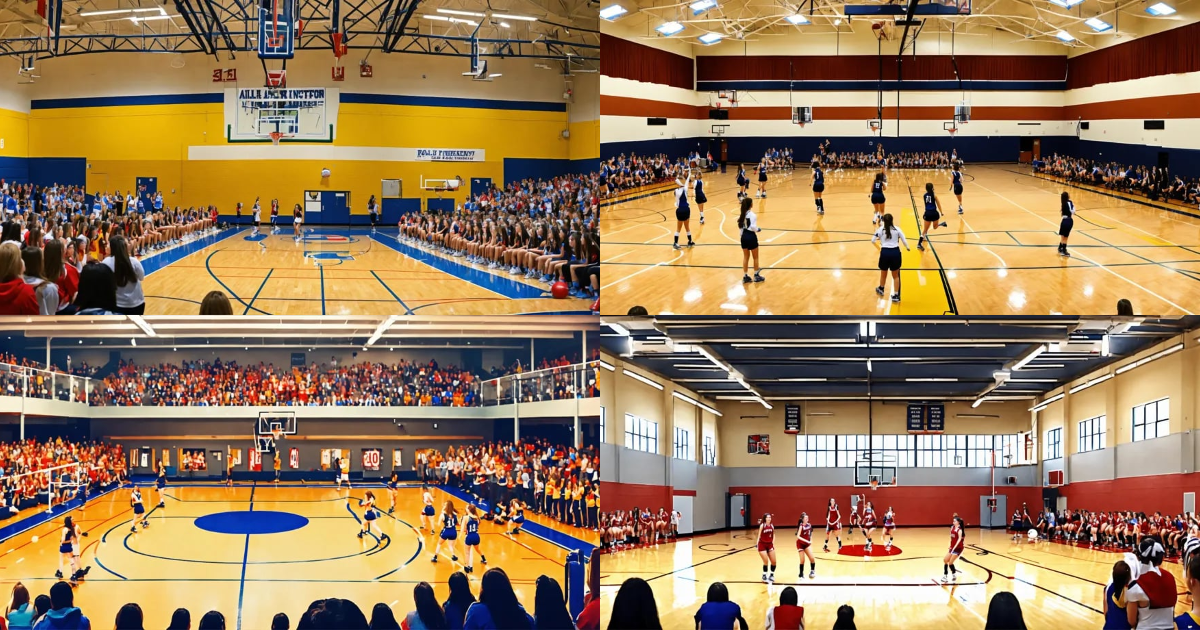 Lexica - A high school gym filled with an all-female crowd. Everyone is ...