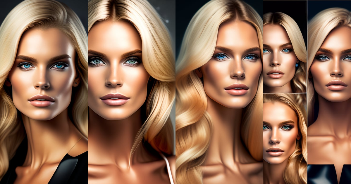 Lexica - Female blond model face shoot