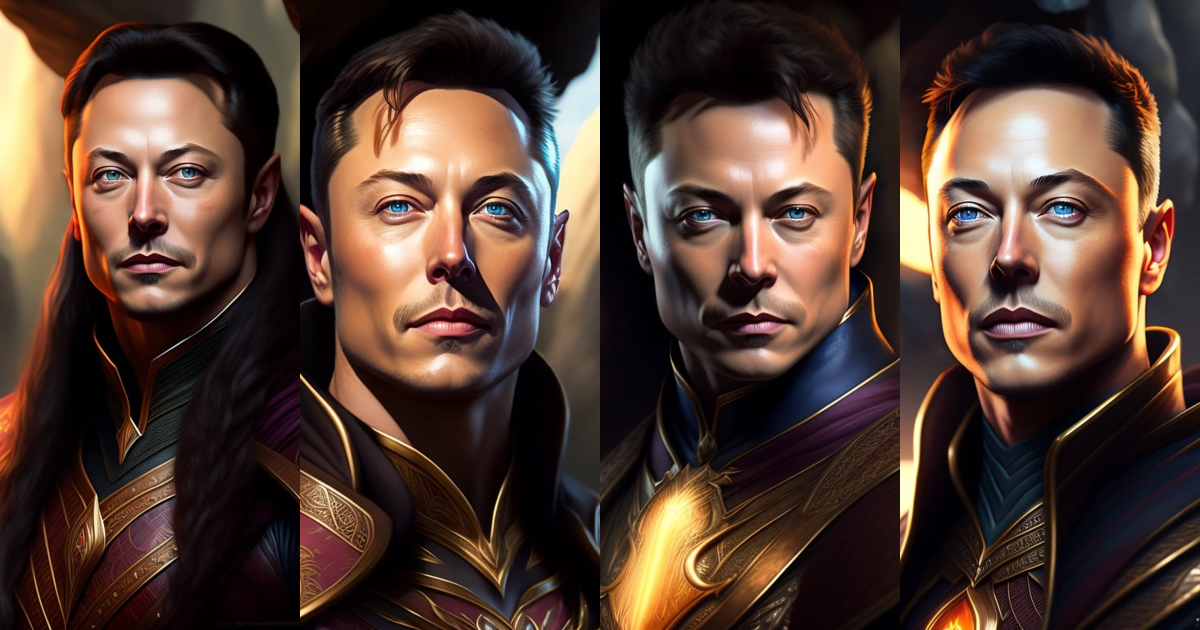 Lexica - Elon Musk as a male elvish warrior in a mysterious cave ...