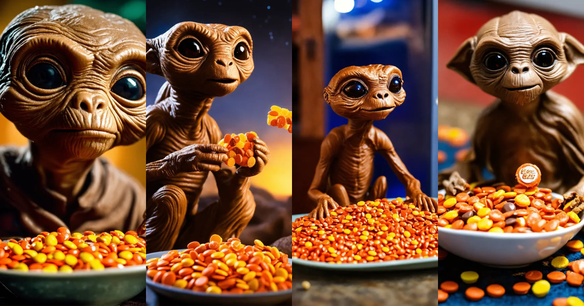 Lexica - E.T. eating Reeses Pieces