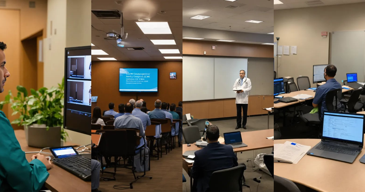 Lexica - A photo of a physician attending a CME course. The physician ...