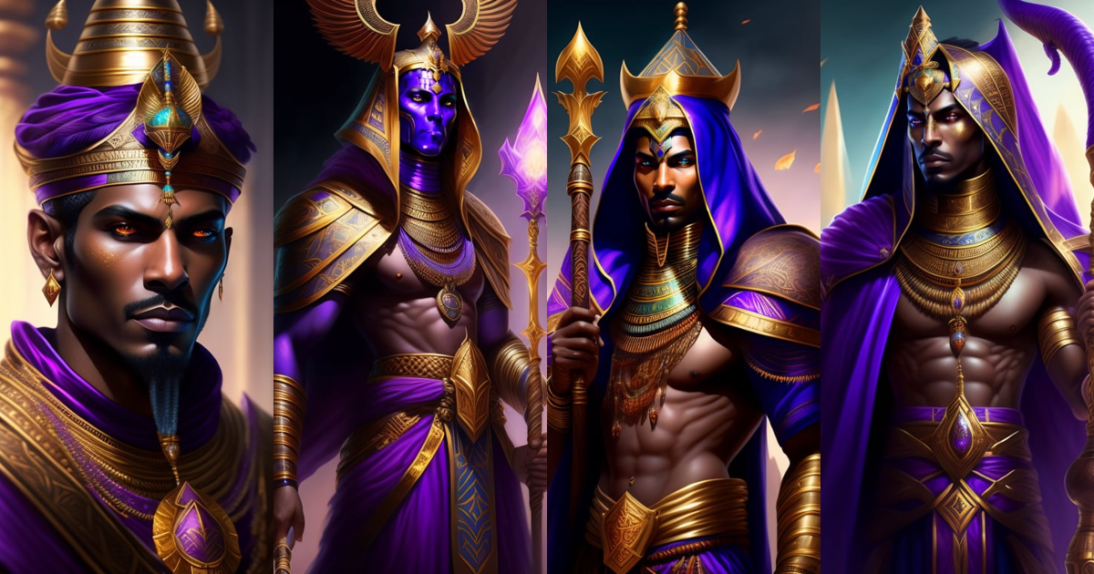 Lexica - An undead pharaoh, holding a cobra head staff, egyptian, death ...