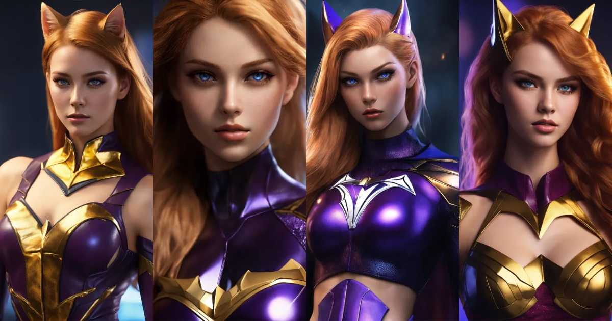 Lexica - Bat girl, Females 19 years old, super model, elegant, muscular , thin, dark purple and ...